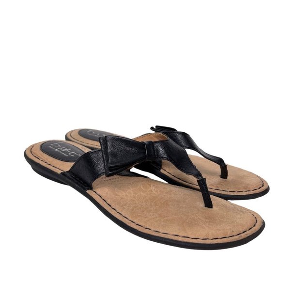 boc | Shoes | Boc Born Concept Mariya Black Vegan Leather Bow Thong ...